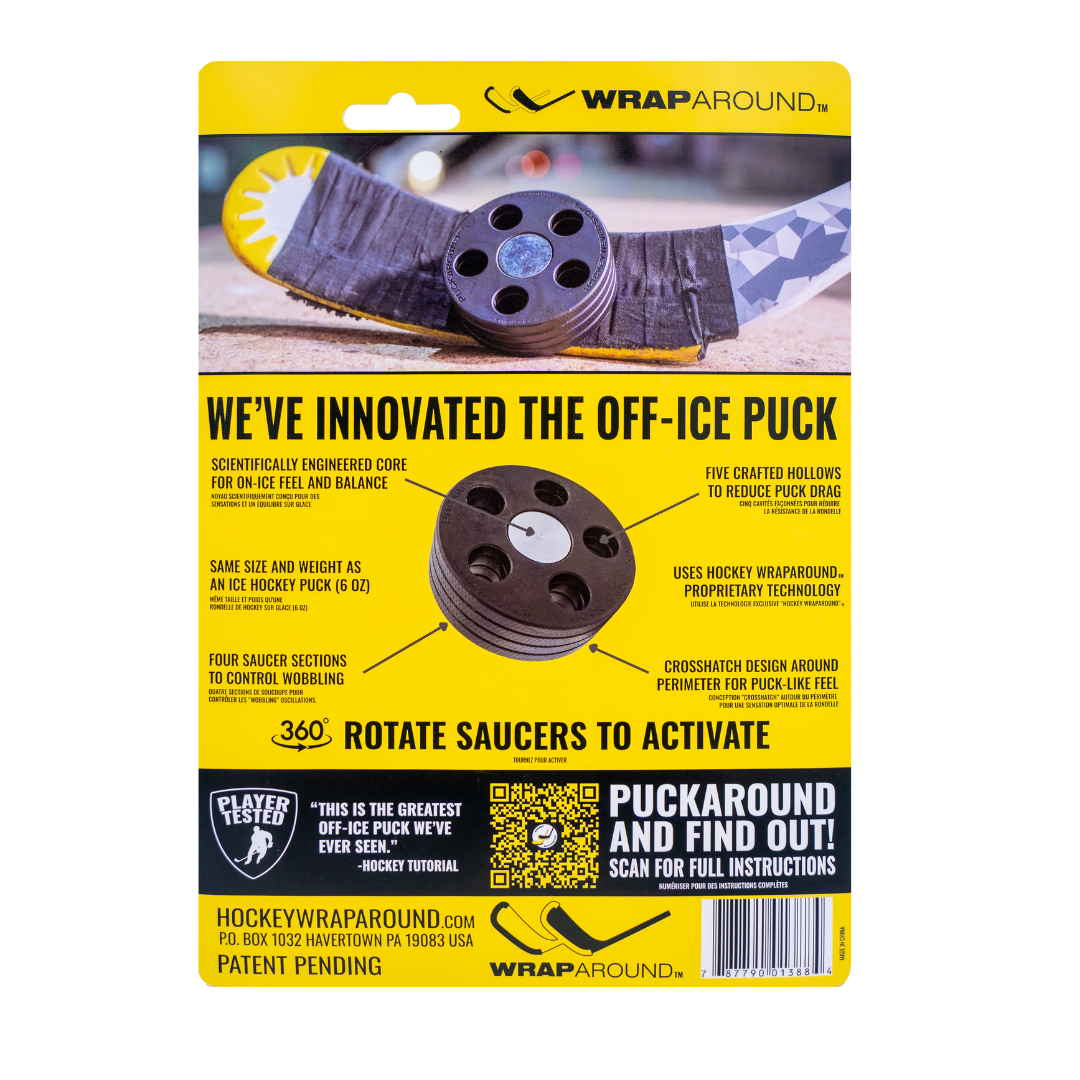 Puckaround™ Pro Training Puck for Off-Ice Hockey Training – Wraparound ...
