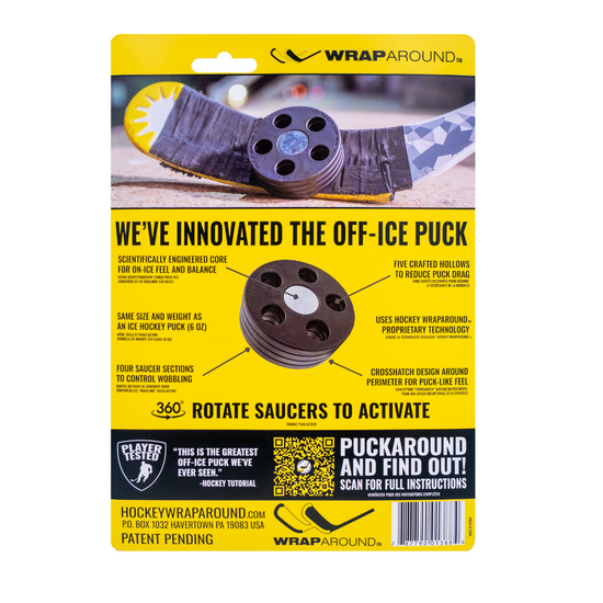 Puckaround™ Pro Training Puck for Off-Ice Hockey Training – Wraparound ...
